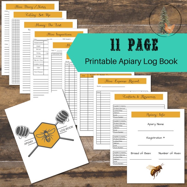 Honey Bee Log Book - Etsy