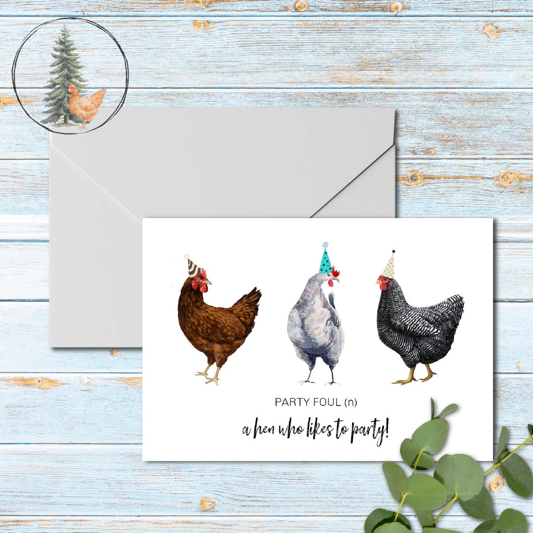 Party Foul Birthday Card Printable Greeting Card Digital - Etsy