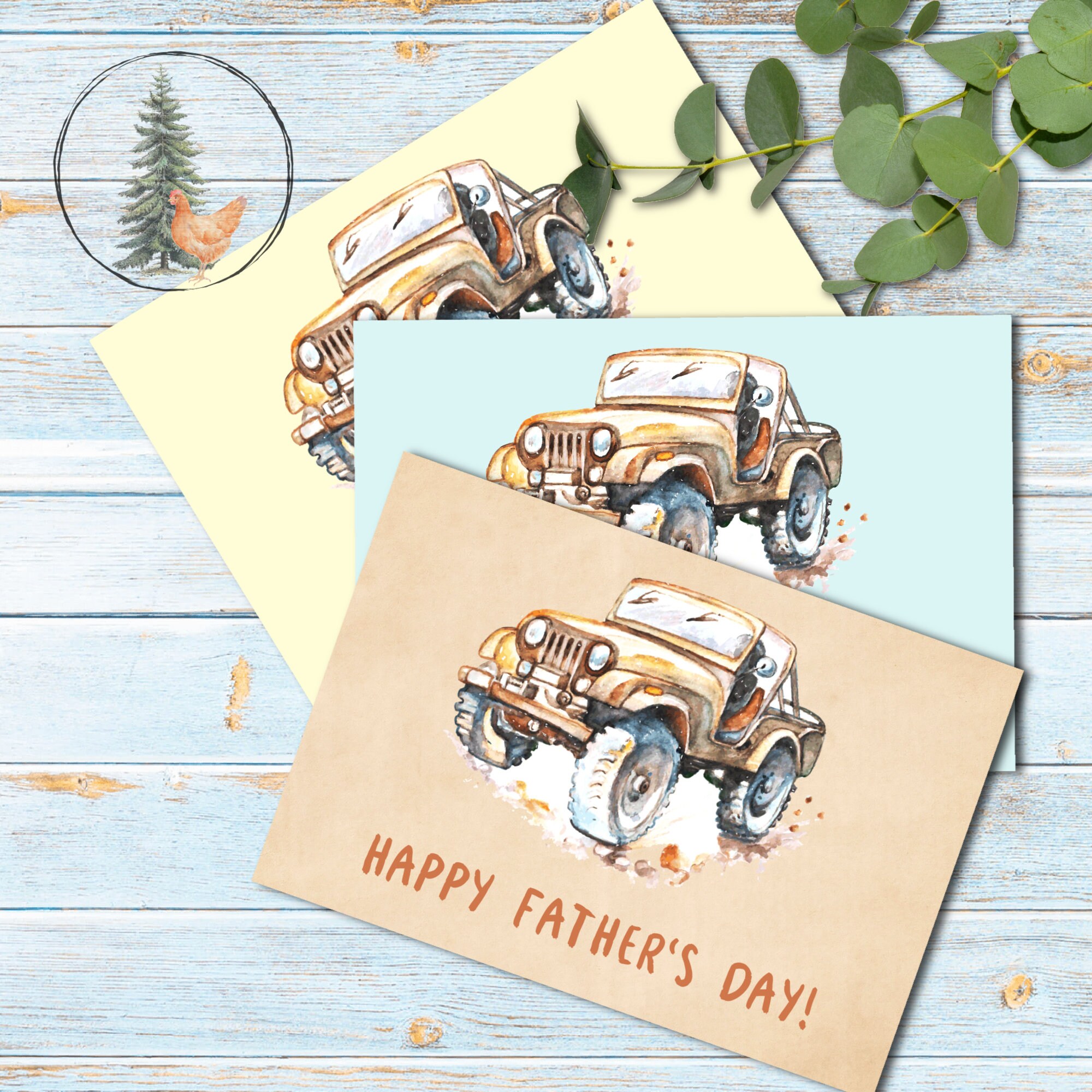 Jeep Father's Day Card, Printable Greeting Card, Digital Download ...