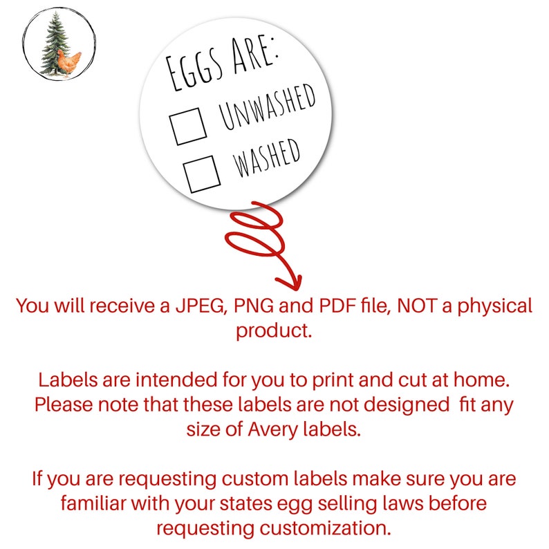 Eggs Are Washed/unwashed Printable Egg Carton Label Digital - Etsy