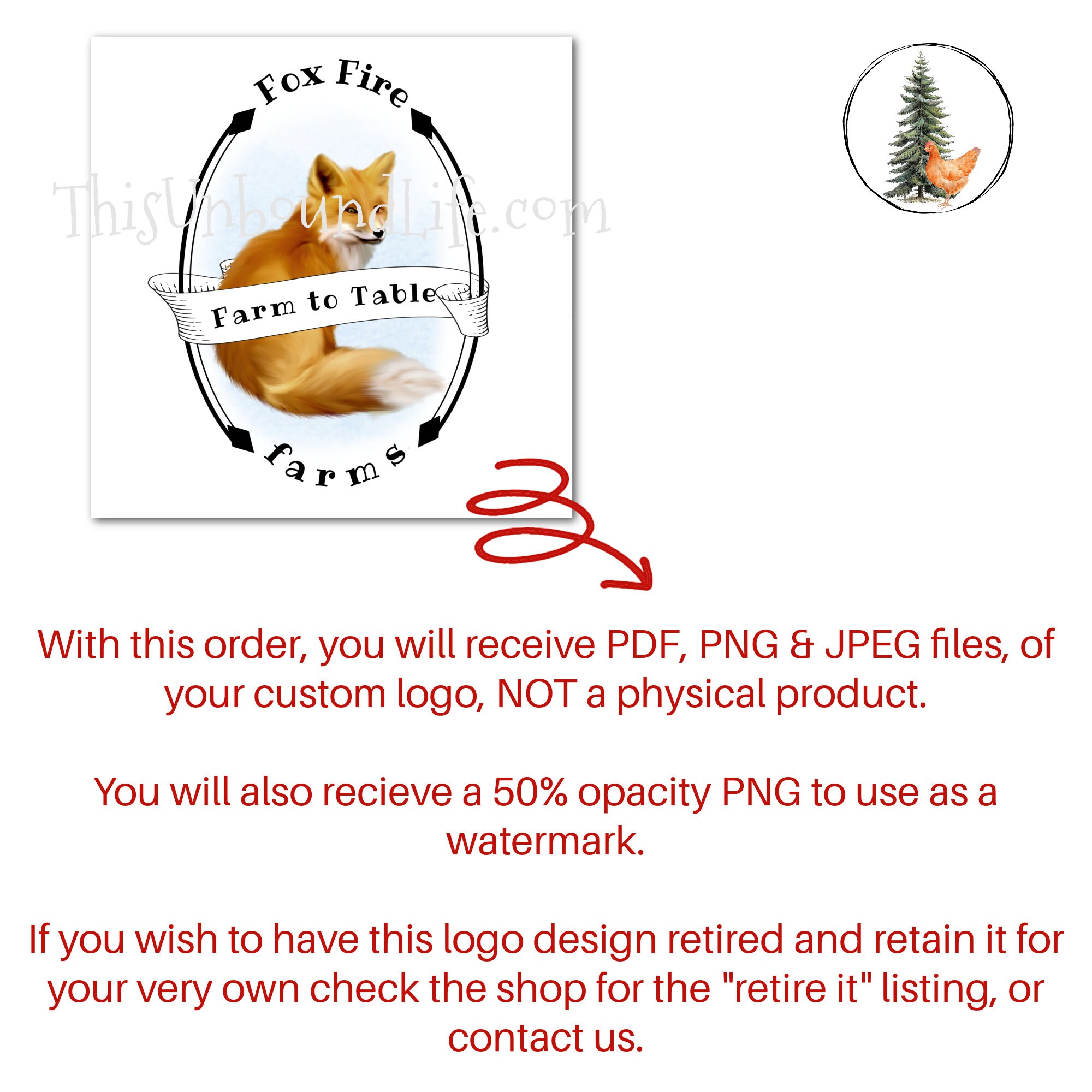 Fox Logo, Logo, Homestead Logo, Pre-made Logo, Custom Farm Logo, Farm ...