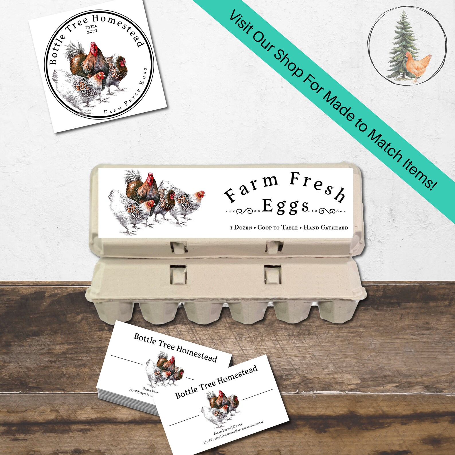 Flock of Chickens Egg Carton Labels Printable Egg Carton Label, Digital ...