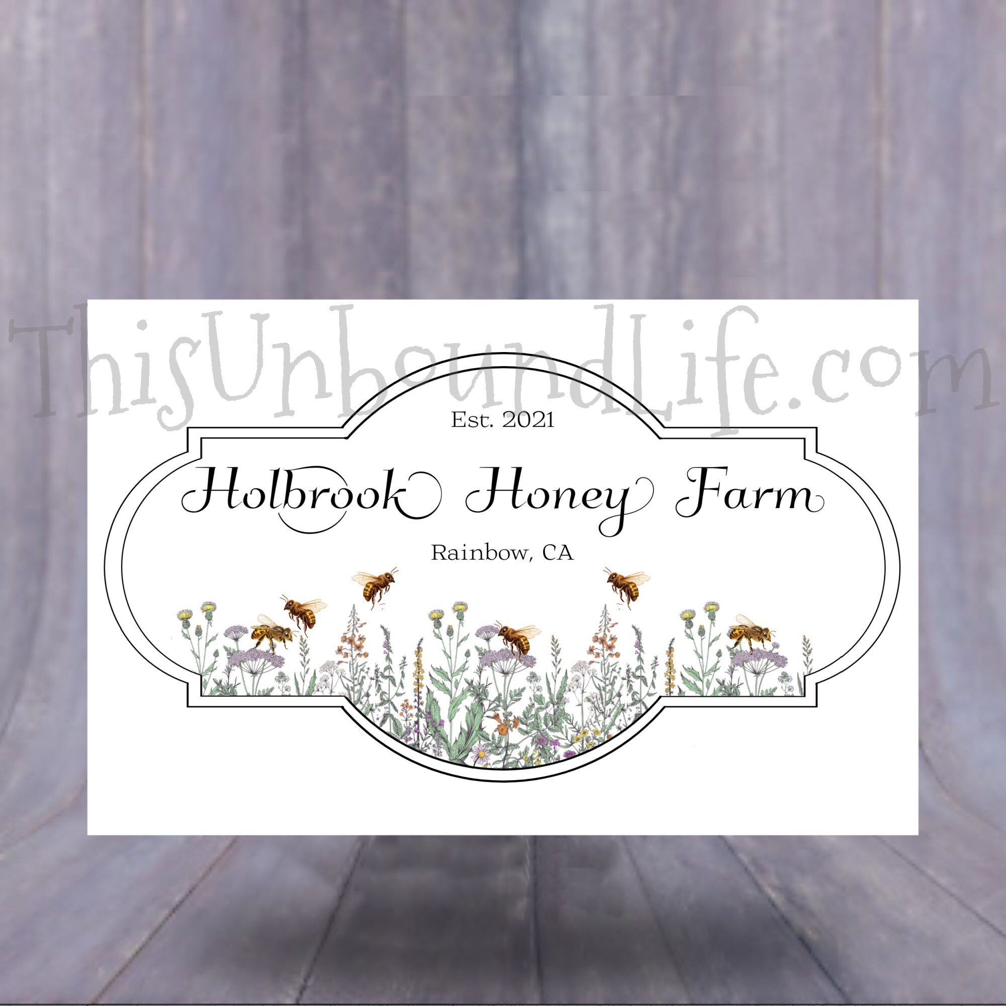 Floral Bee Farm Logo: Custom Homestead Apiary Design (digital File) - Etsy
