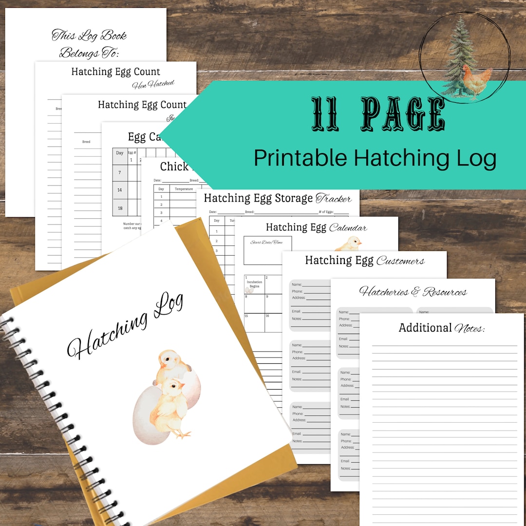 Chicken Hatching Log: 11-page Incubation Records (digital Download) - Etsy
