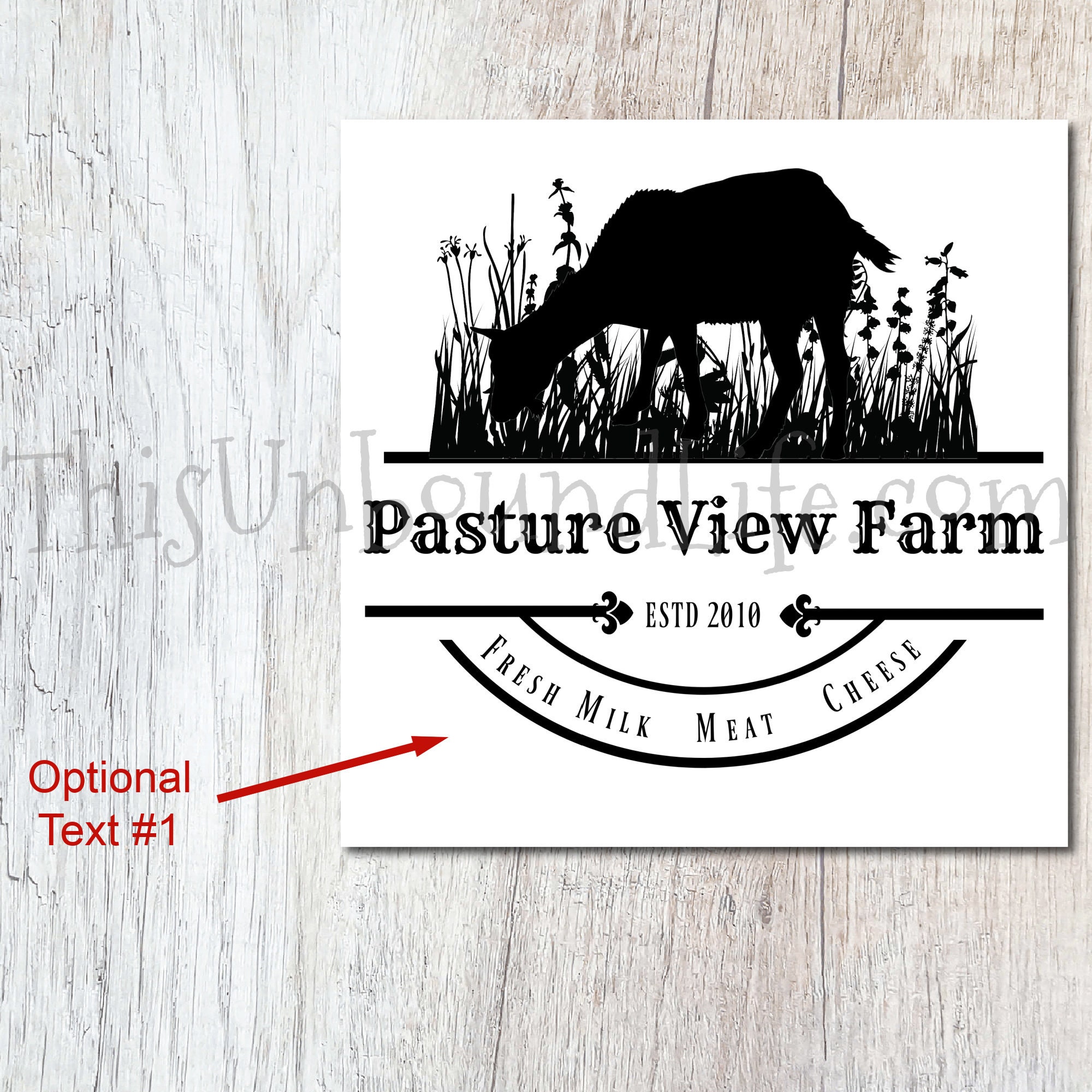 Grazing Goat Logo, Goat Farm Logo, Homestead Logo, Pre-made Logo ...