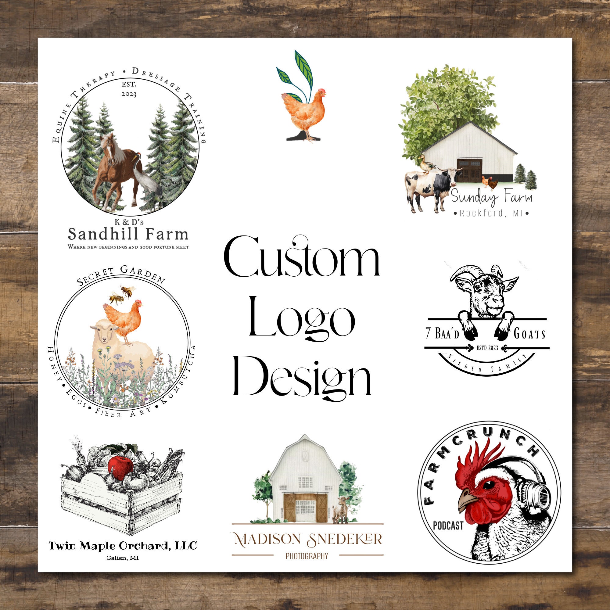 Custom Logo Design, Custom Farm Logo, Farm Branding, Homestead Branding ...