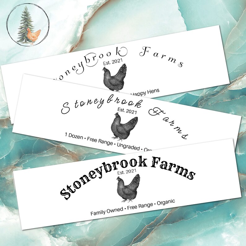Barred Rock Custom Egg Carton Label Printable Digital Download Designed ...