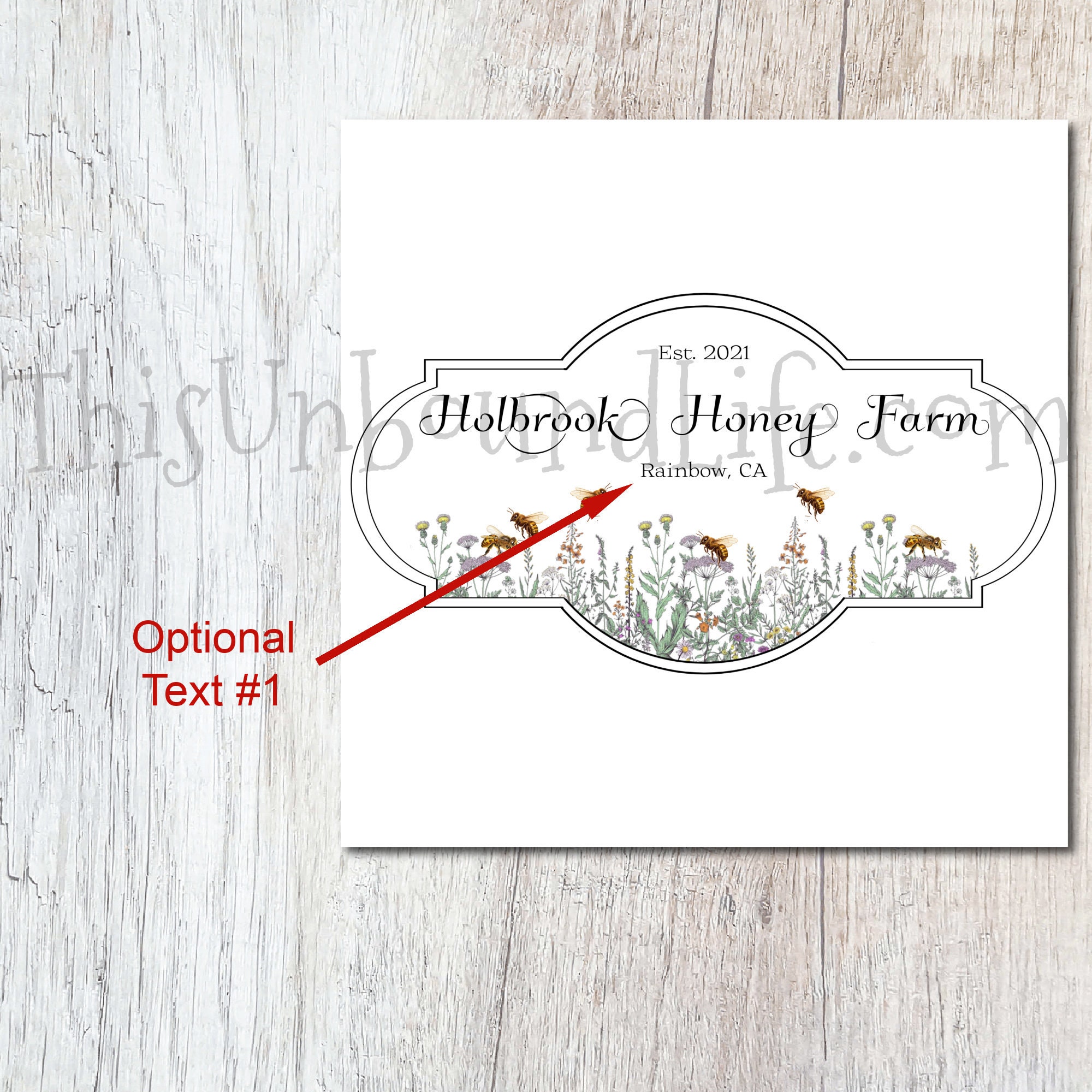 Floral Border Apiary Logo Homestead Logo Pre-made Logo - Etsy