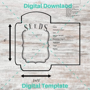 Basic Seed Packet Template - Seed Envelope - Seed Saving Packet ...