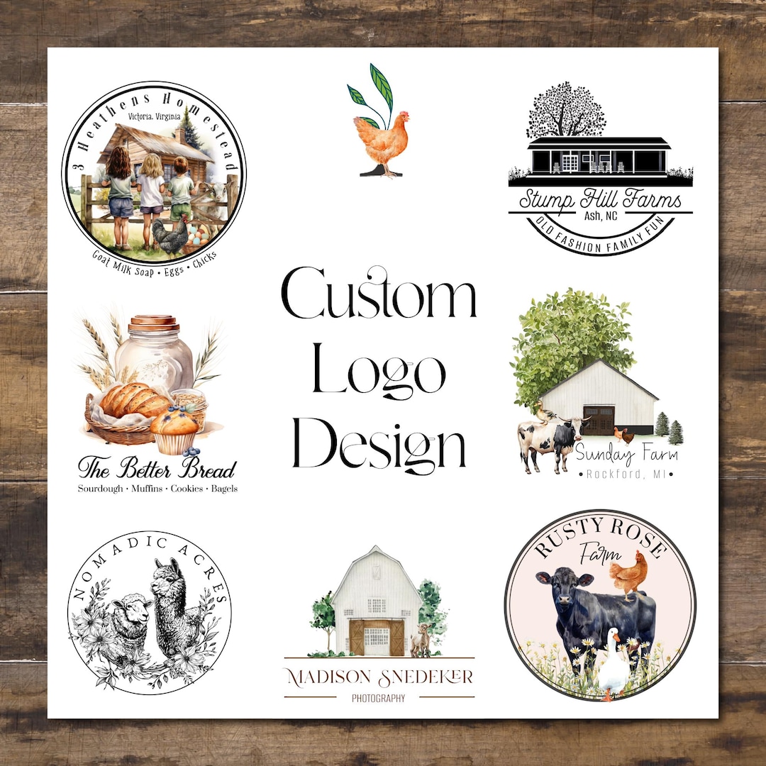 Custom Farm Logo Design: Unique Homestead Branding - Etsy