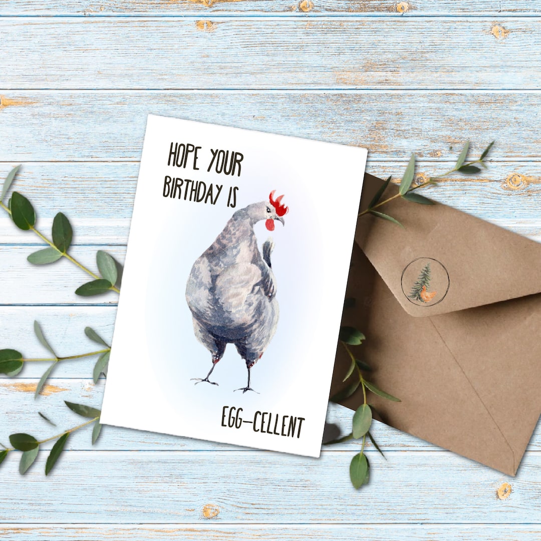Egg-cellent Birthday Card Printable Greeting Card Digital - Etsy