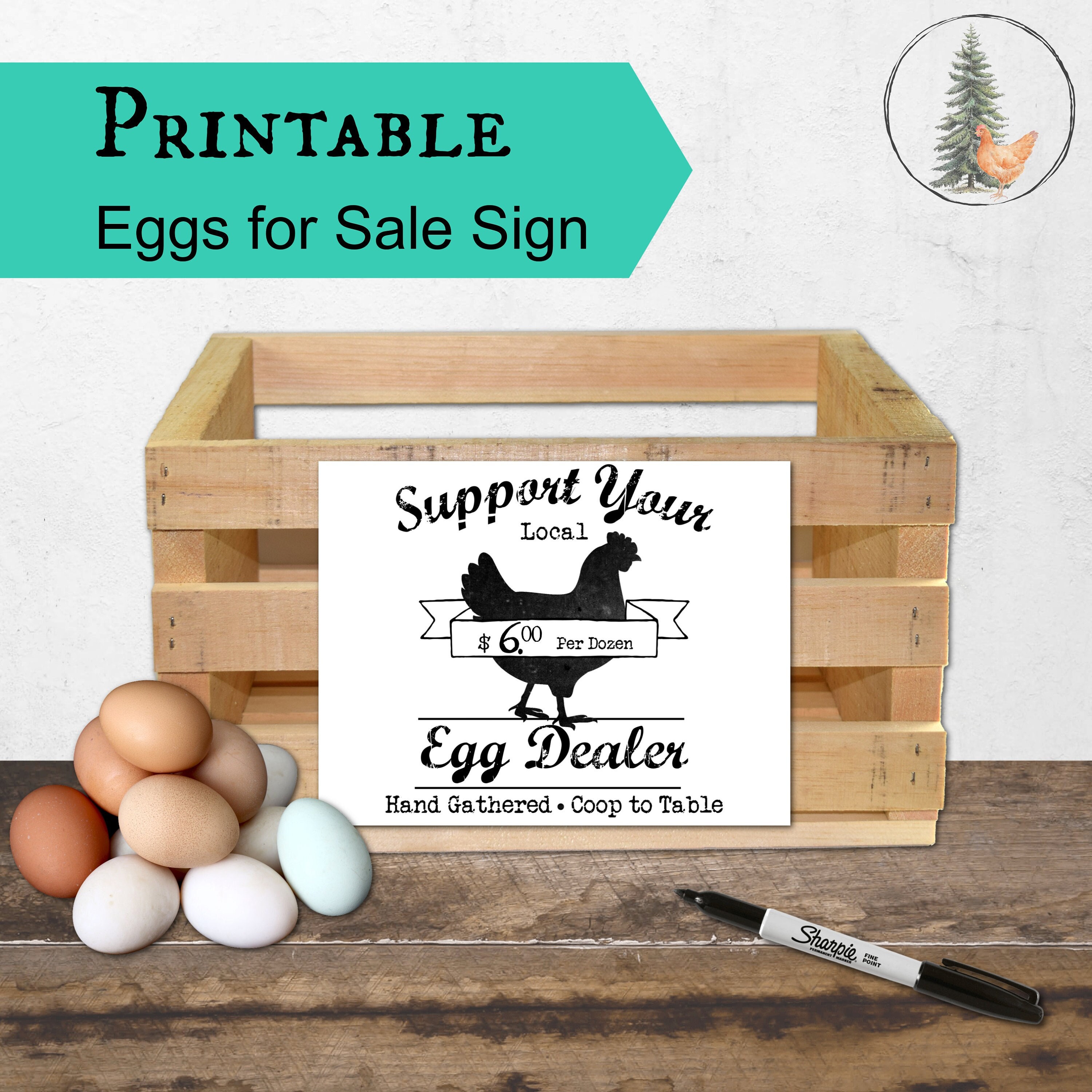 Support Your Local Egg Dealer Sign, Digital Download , Includes JPEG ...