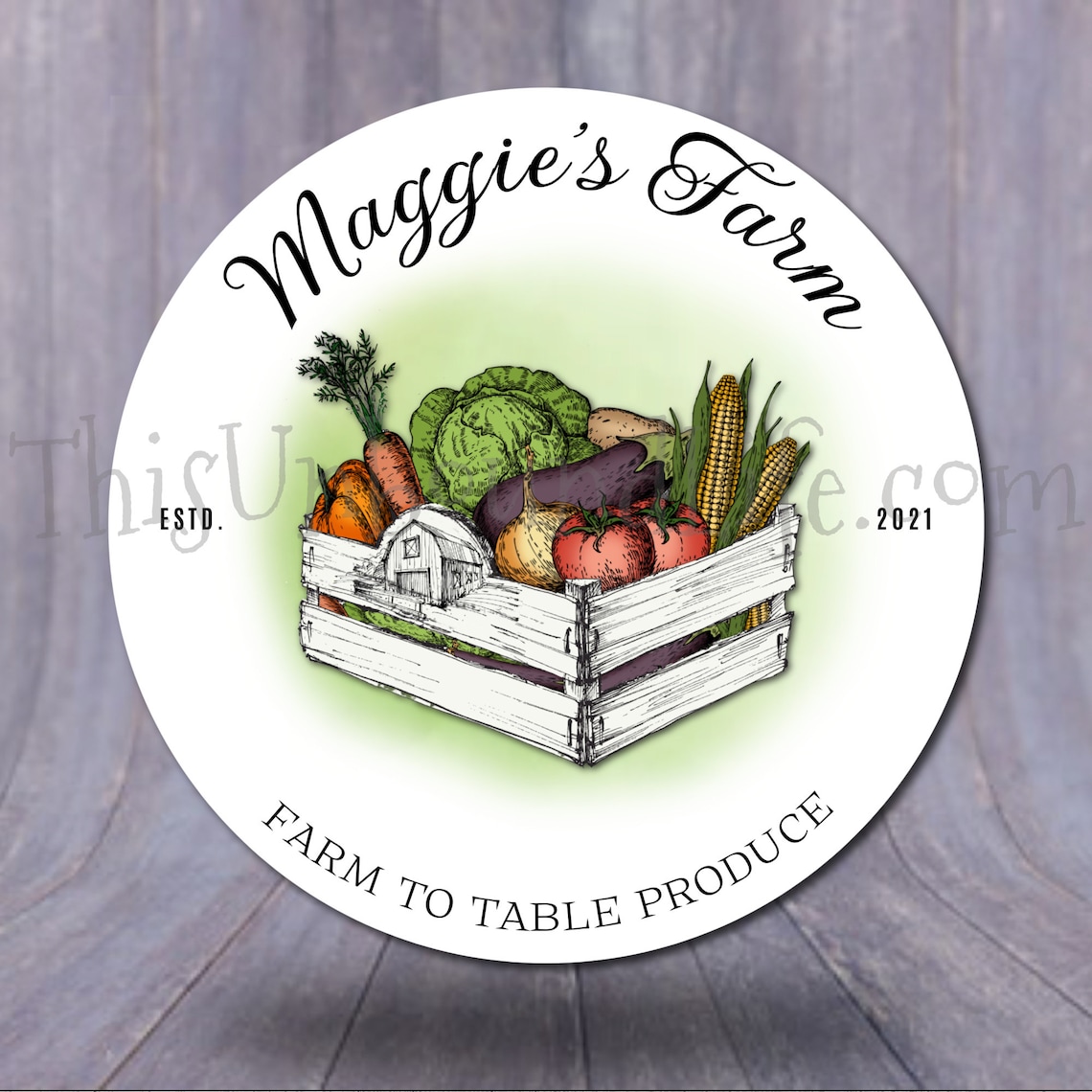 Custom Farm Produce Box Logo Design: Full Color Branding (digital File ...