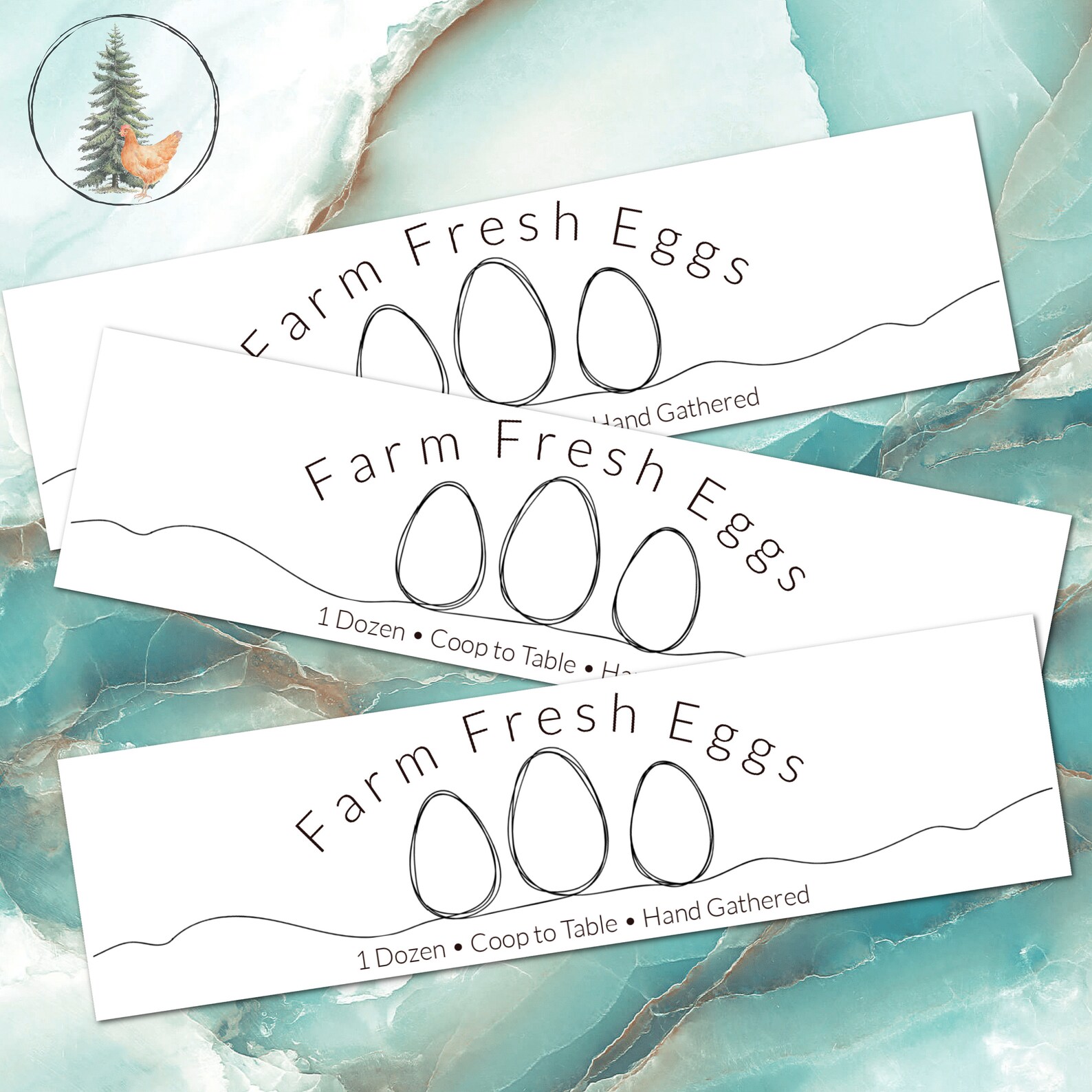 Line Drawn Minimalist Printable Egg Carton Label, Digital Download JPEG ...