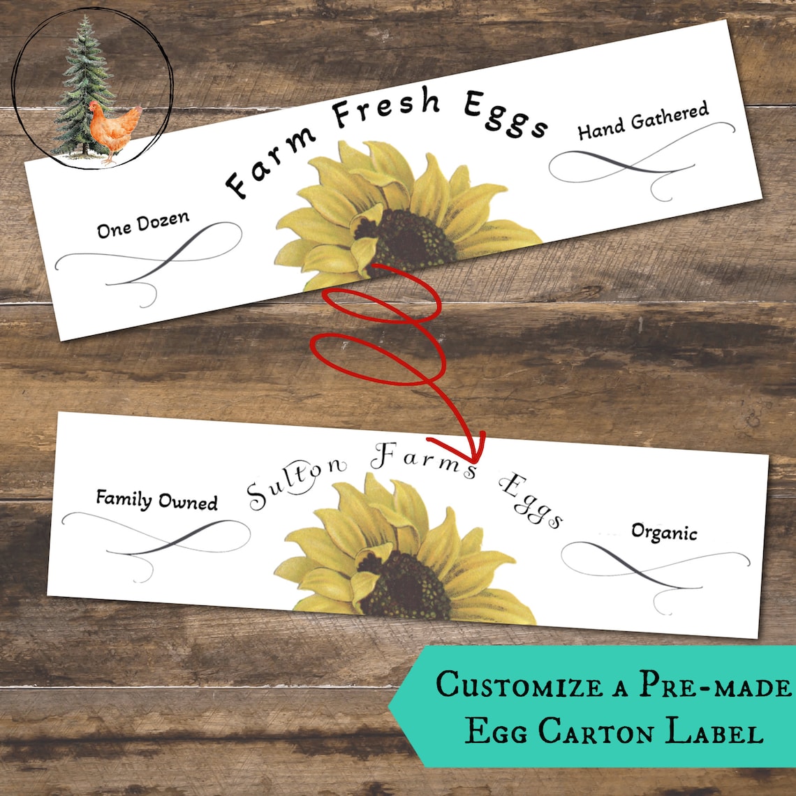 Customize a Pre-made Egg Carton Label Custom Add On - Etsy