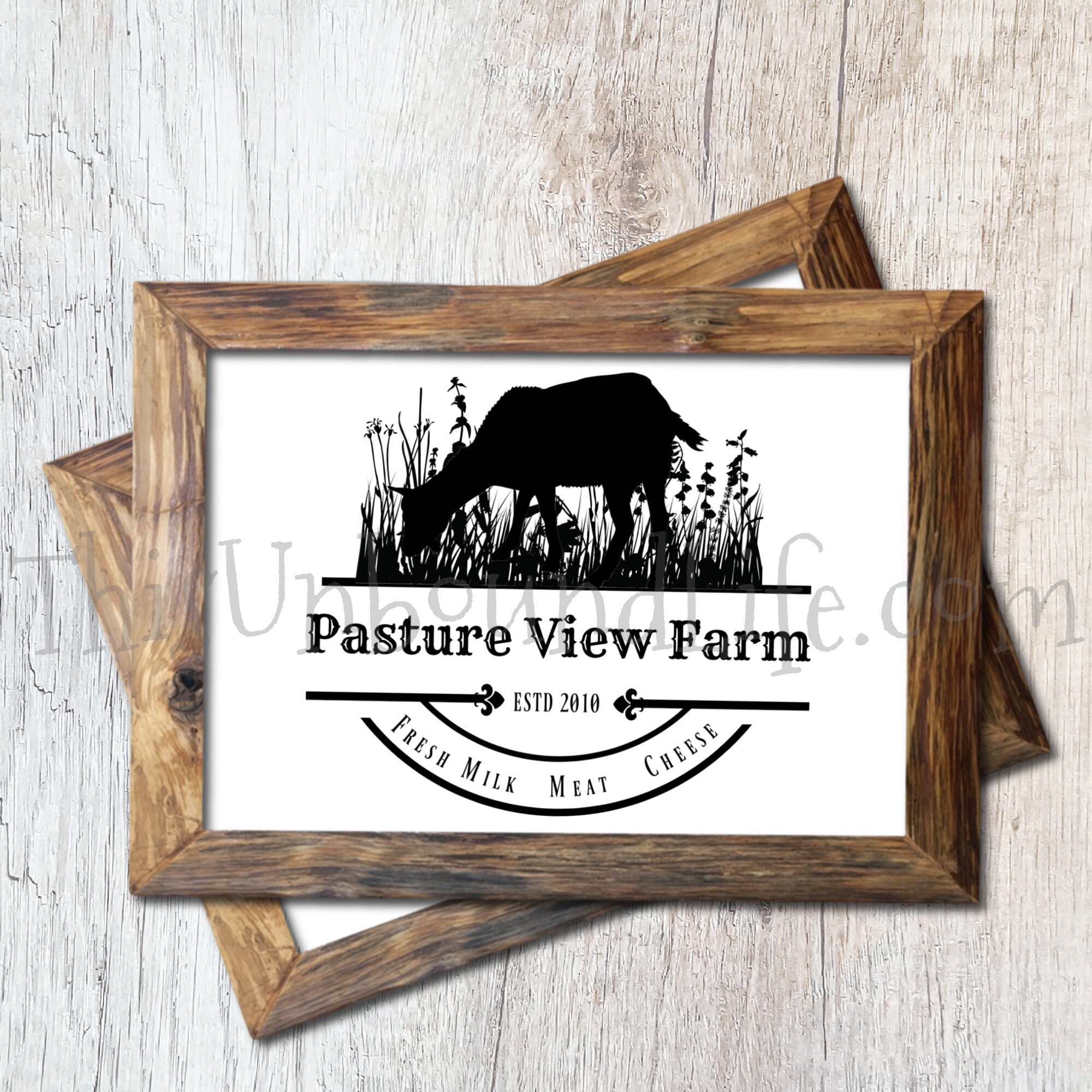 Grazing Goat Logo, Goat Farm Logo, Homestead Logo, Pre-made Logo ...
