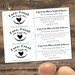 Blk Chicken, Black & White Printable Egg Carton Label, Digital Download ...