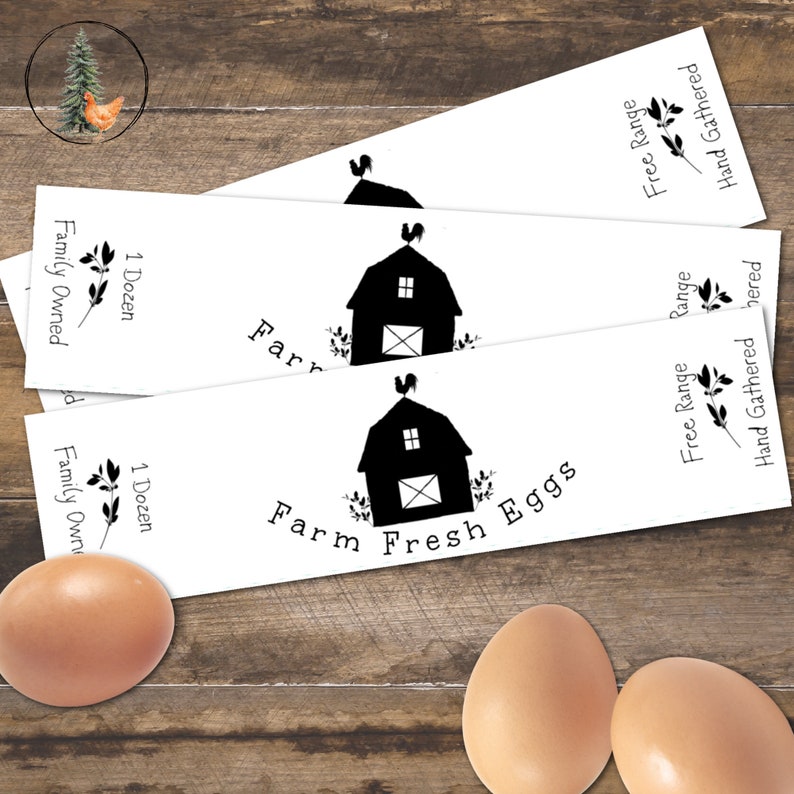 Little Barn Egg Carton Labels Printable Egg Carton Label, Digital ...