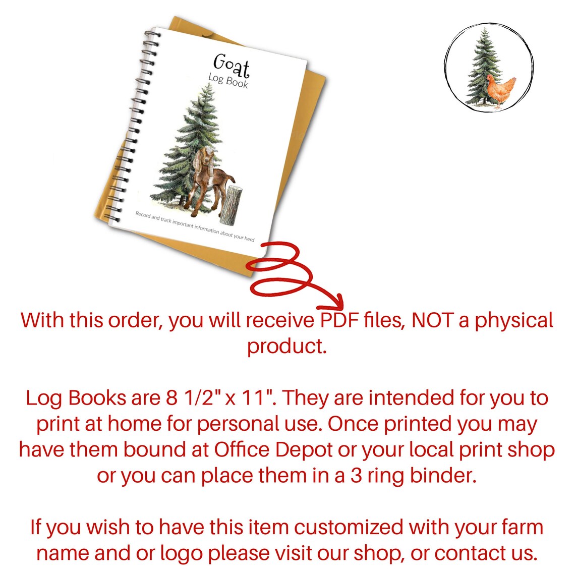 21 PAGE Goat Keeping Log Book Digital Download PDF Goat - Etsy