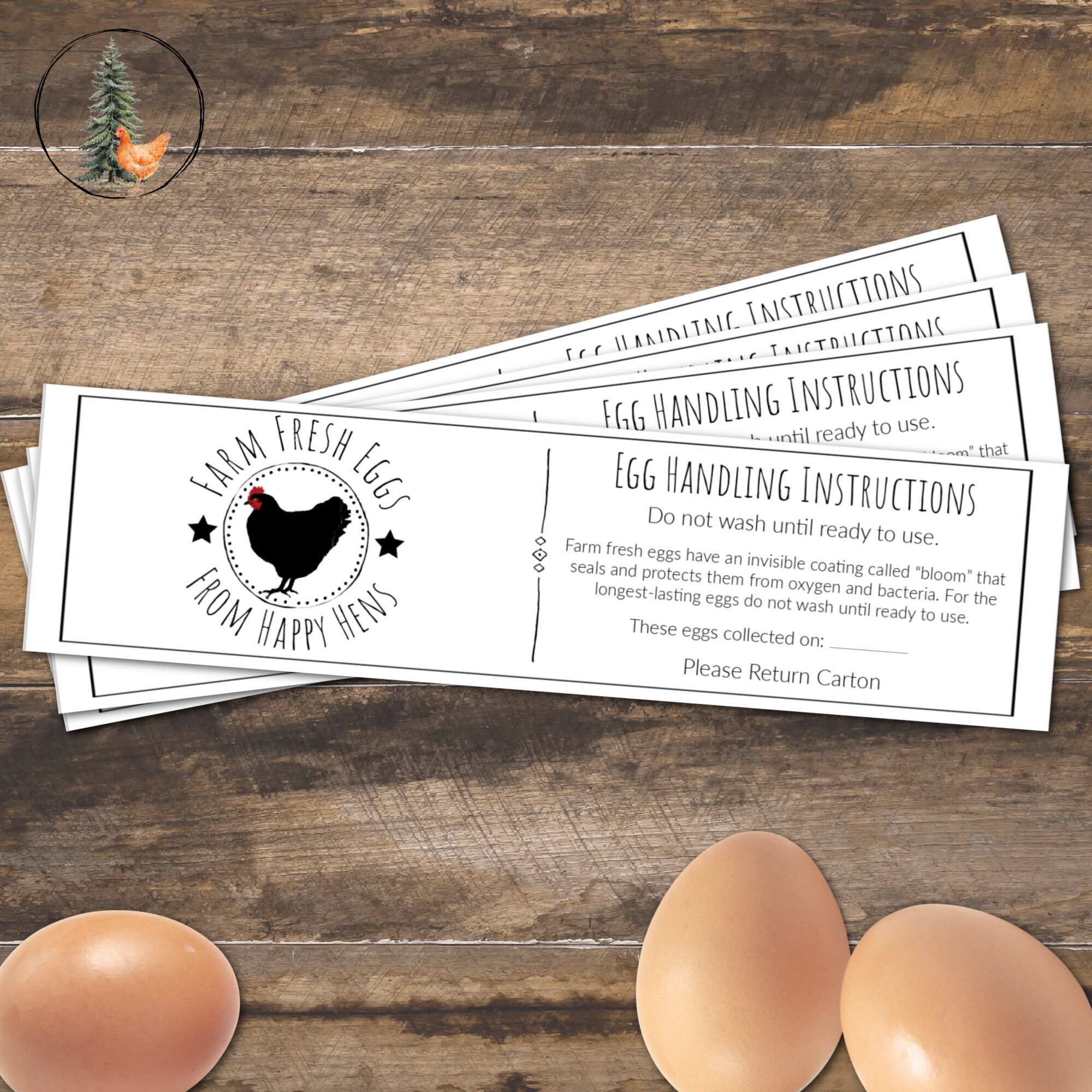Black Chicken - Printable Egg Carton Label, Digital Download , Includes ...