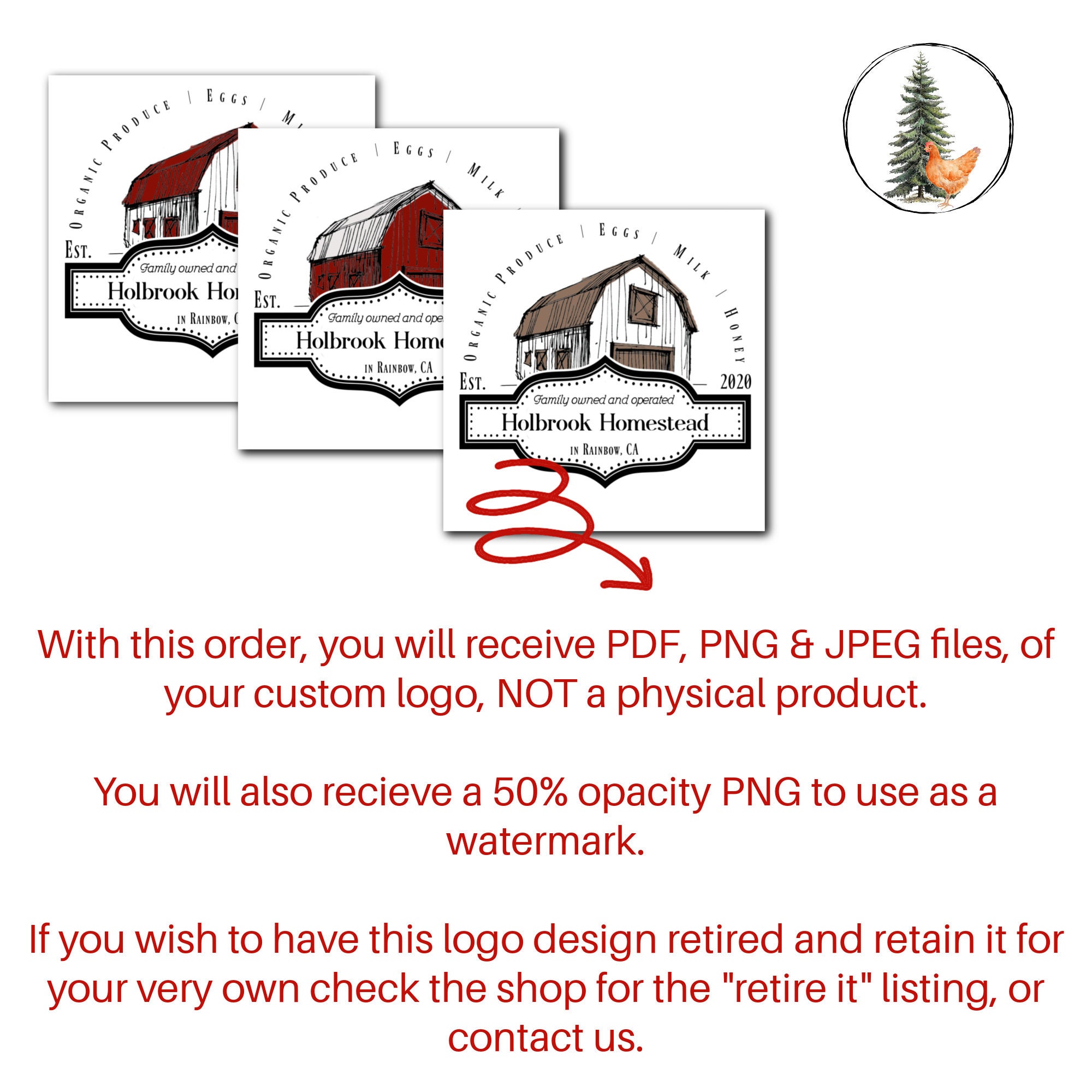 Red Barn Logo, Barn Logo, Farm Logo, Custom Logo, Pre-made Logo, Custom ...