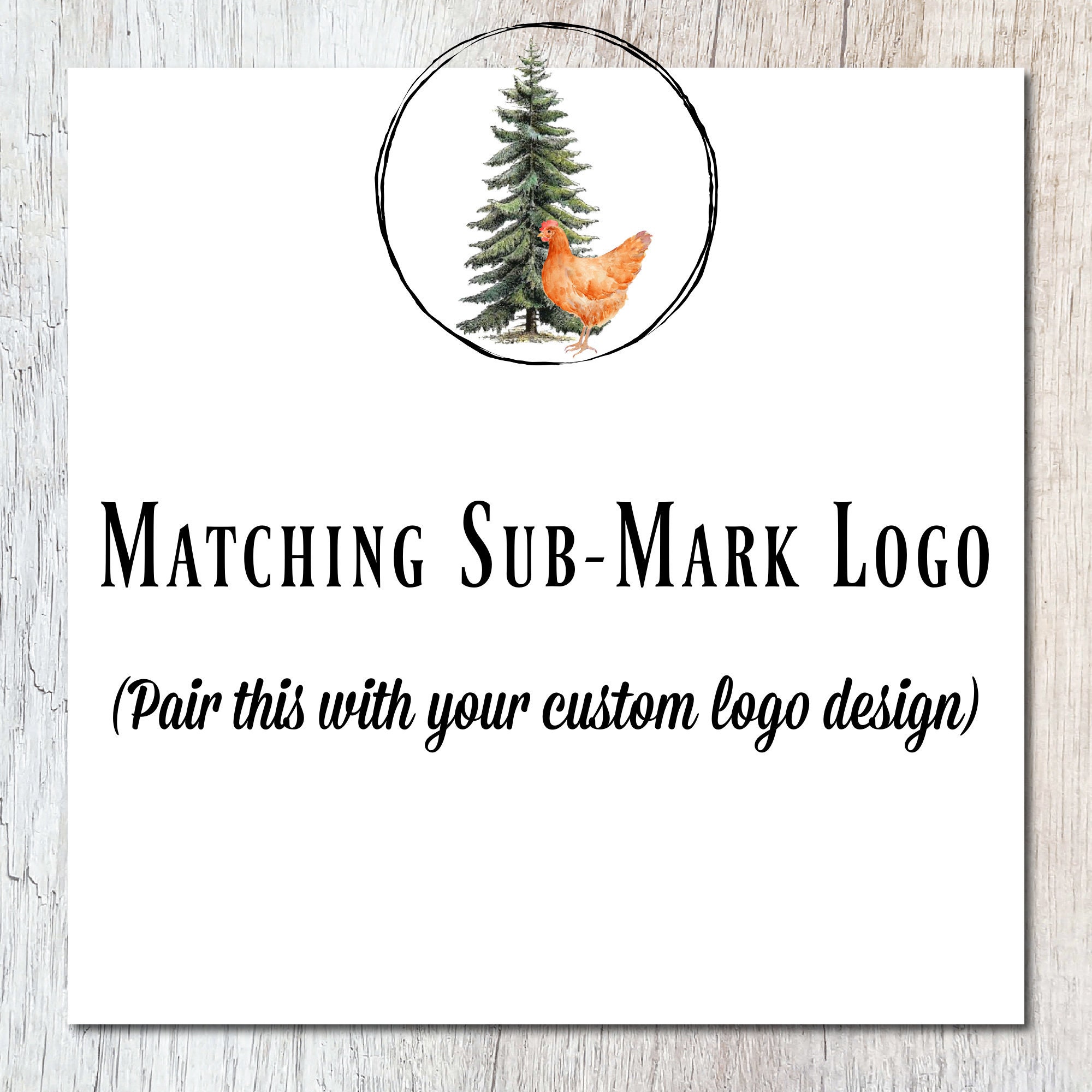Matching Sub-mark Logo Design Matching Farm Logo Farm - Etsy