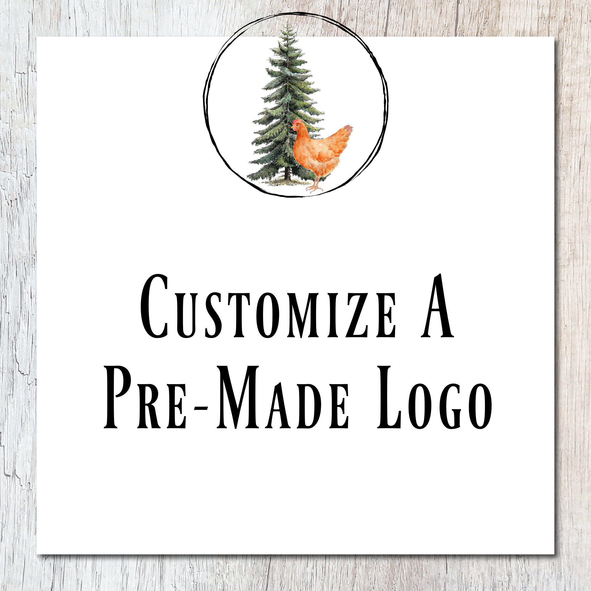 Custom Add-on for Pre-made Logo - Etsy