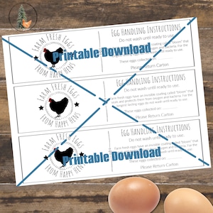 Black Chicken - Printable Egg Carton Label, Digital Download , Includes ...