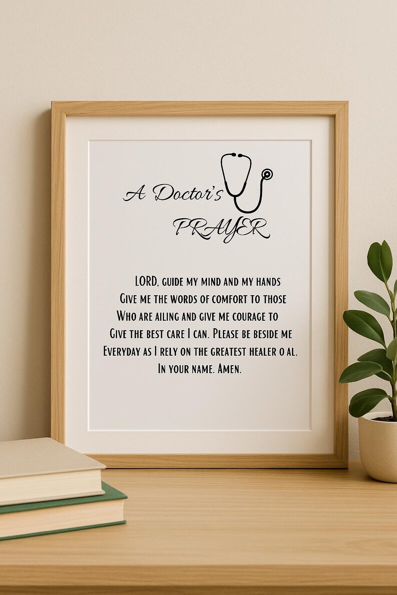 Printable Doctor Prayer Wall Art | Medical Office Inspirational Decor ...