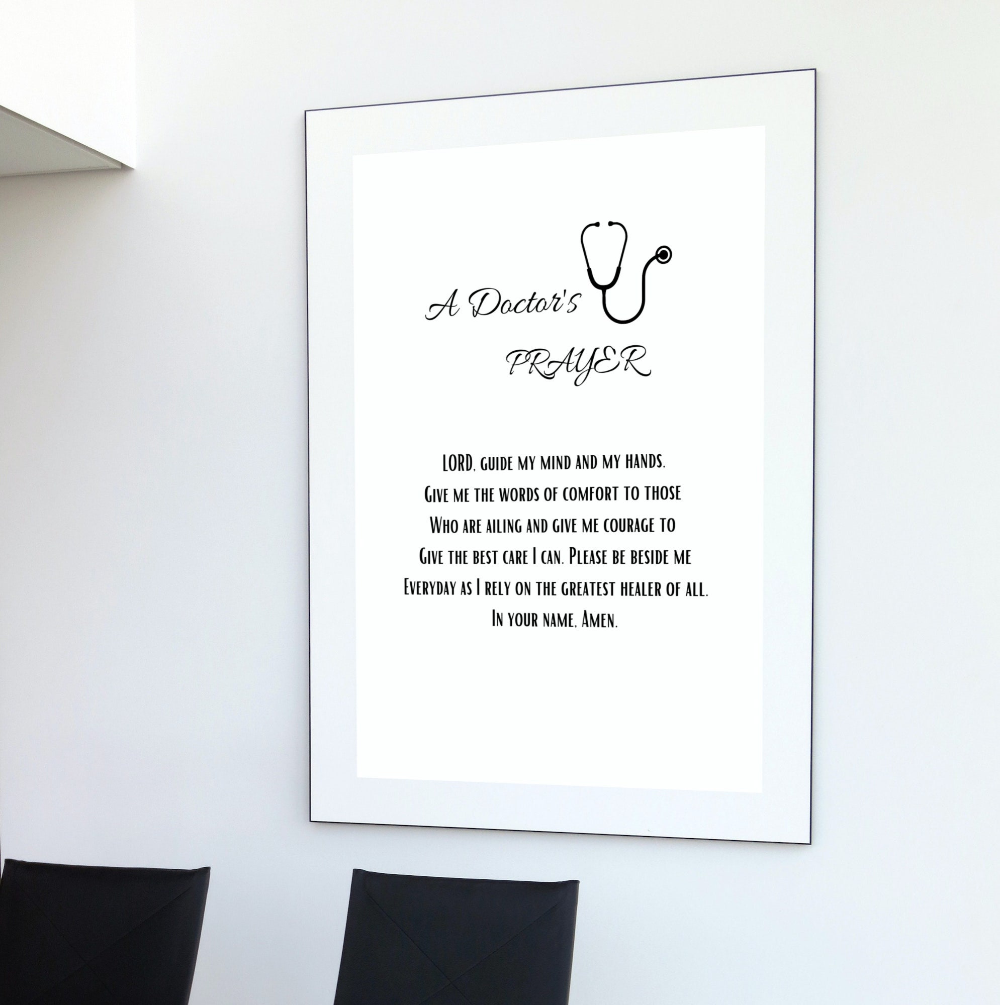 Doctor Prayer Printable Wall Art, Christian Medical Office Decor ...