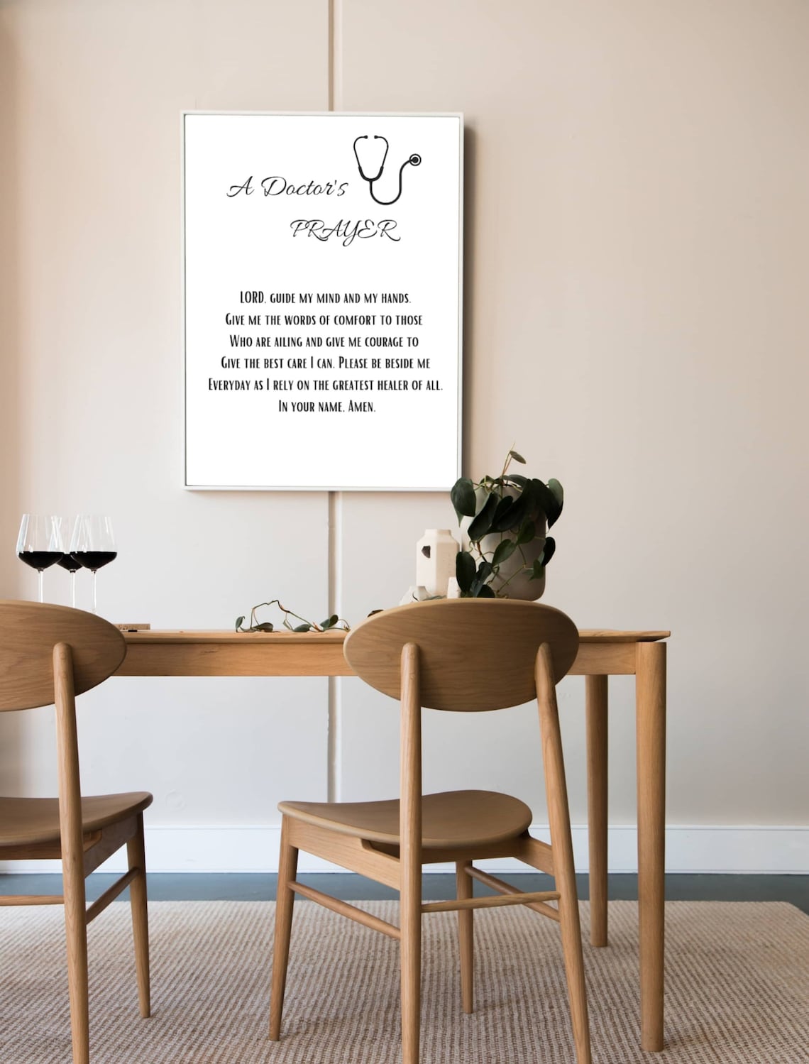 Doctor's Prayer Print: Medical Office Inspirational Wall Art (digital ...