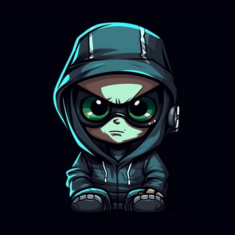 Whimsical Hacker Clip Art Set Digital Cartoon Graphics for - Etsy