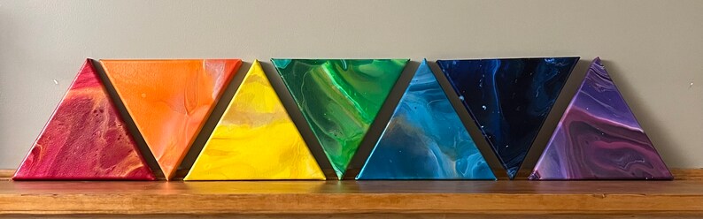Triangle Chakra Themed Wall Art Canvas - Etsy