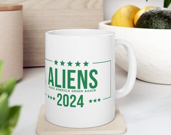 Funny Aliens Coffee Mug Grumpy Old Alien Hunter UFO Alien - Etsy