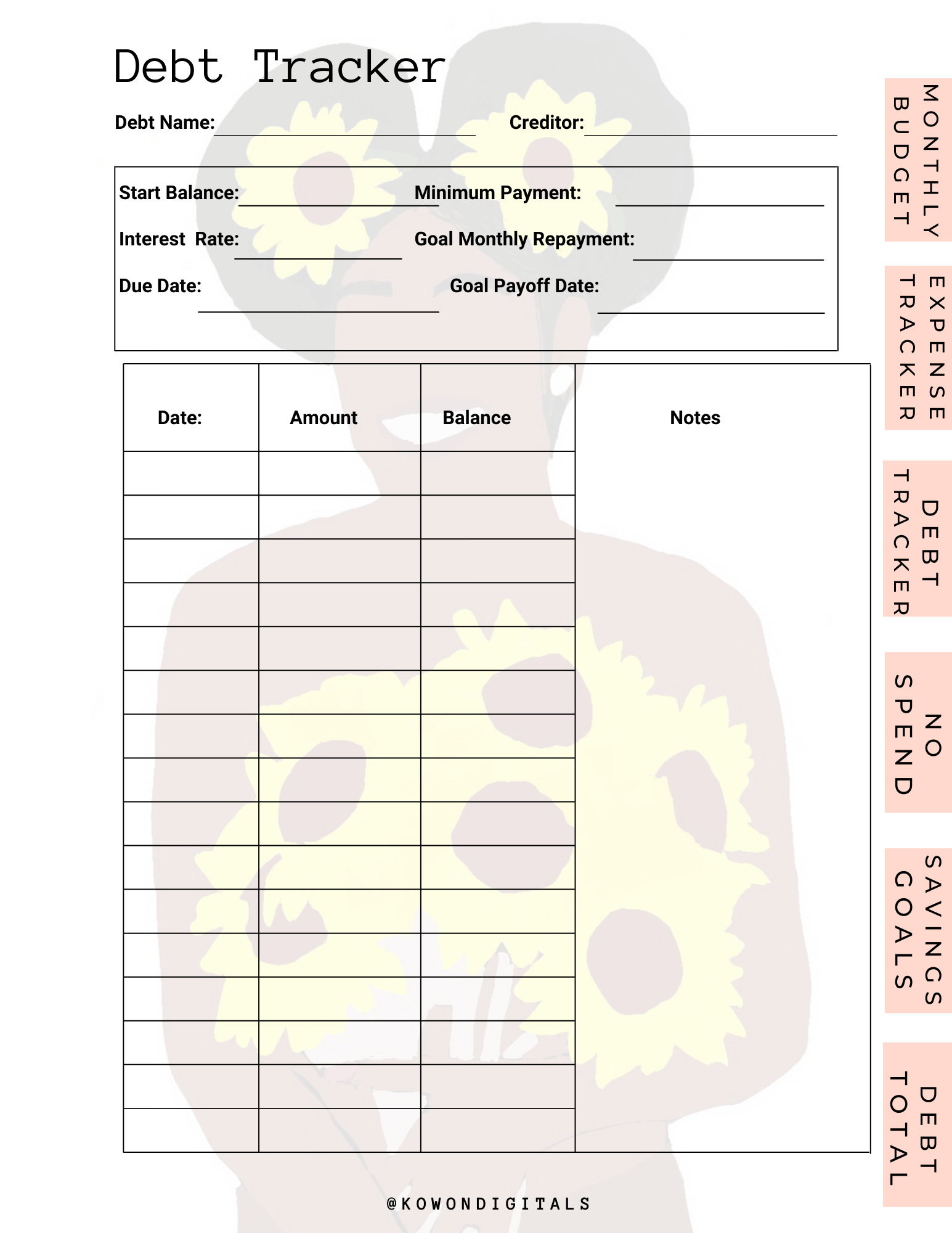 Digital Budget Planner, Finance Tracker, Finance Planner, Digital ...