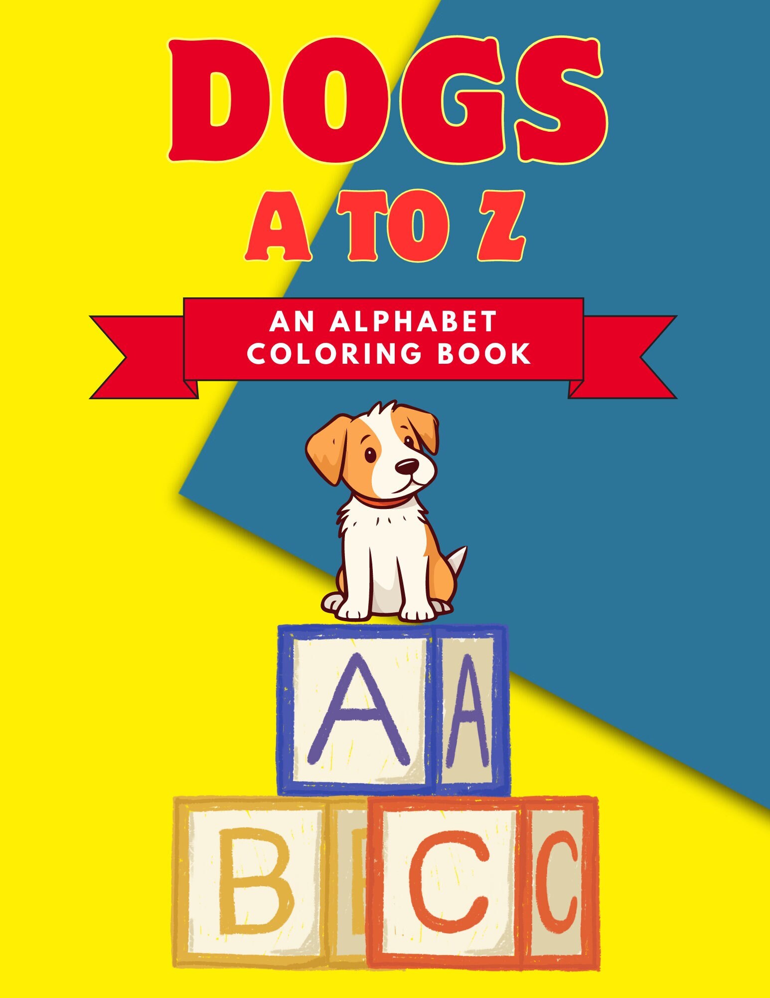 ABC Coloring Pages Dogs A to Z 26 Coloring Pages With Dogs - Etsy