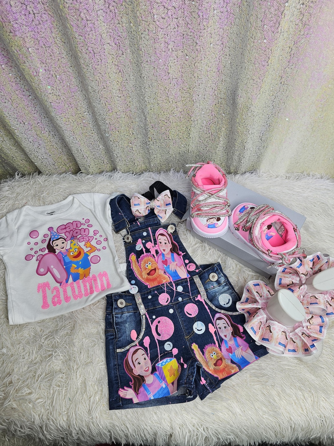 Kids Custom Characters Denim Jean Birthday Outfit - Etsy