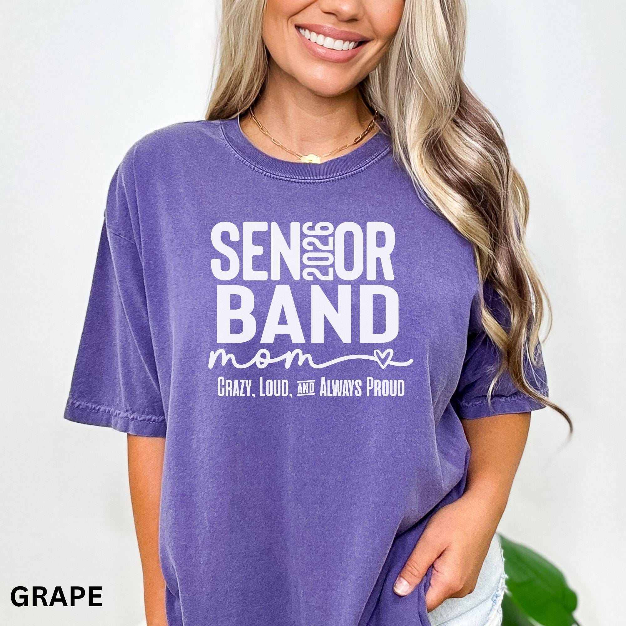 Senior Band Mom 2026 Comfort Colors® Shirt, Gift for Marching Band Mama ...