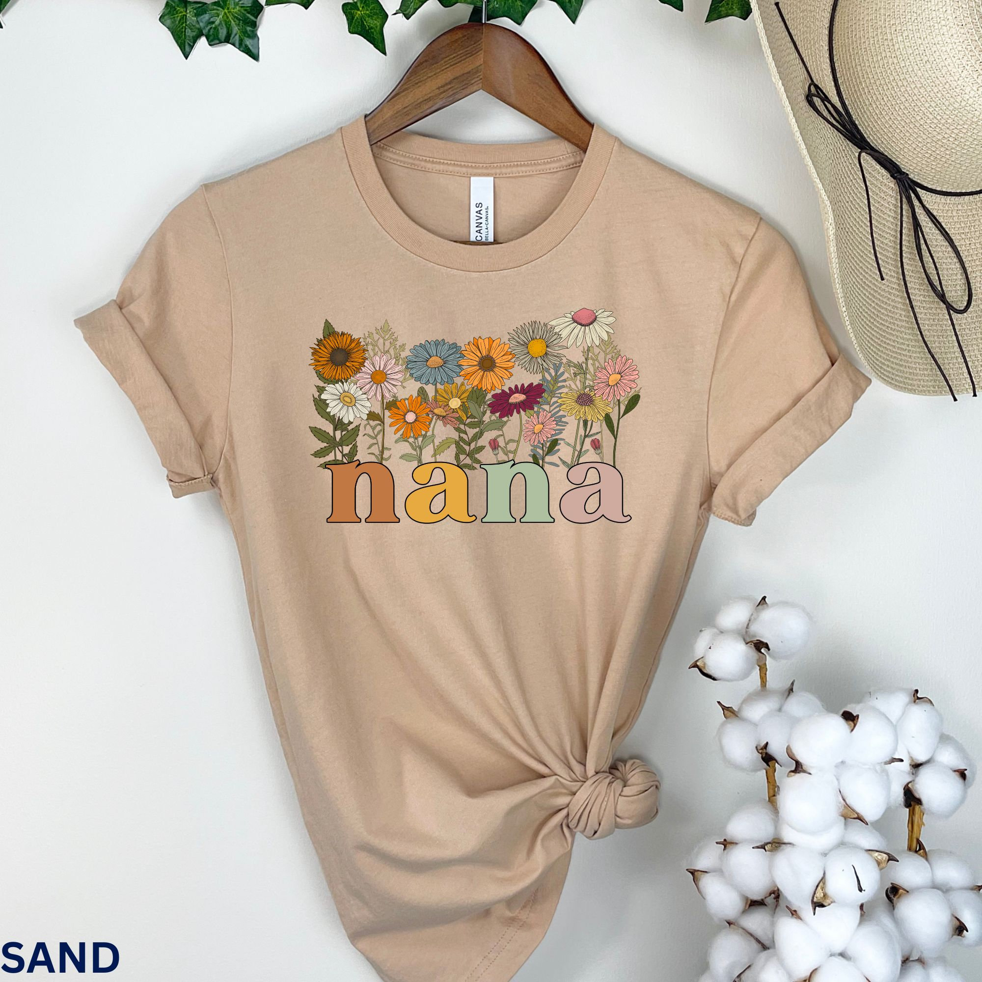 Shirts for Nana Personalized Nana to Be Shirt Nana Wildflower Tshirt for Grandma Floral T Shirt ...
