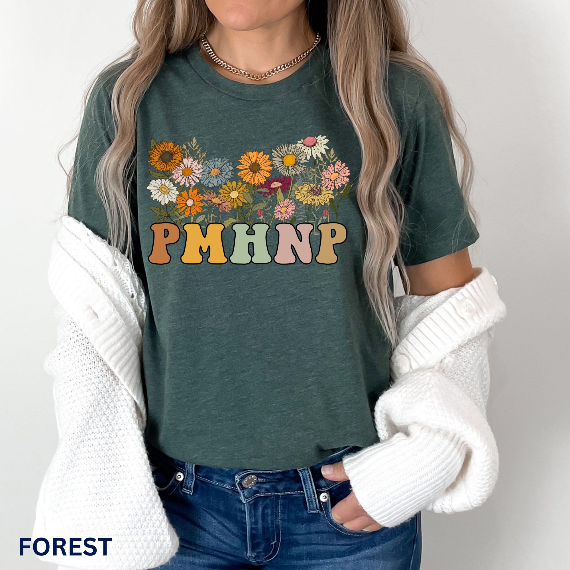 PMHNP Graduation Gift Shirts for Women Psych Nurse Retro Floral Tshirt ...