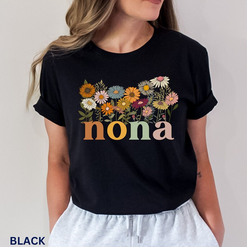 Shirts for Nona Personalized Nona to Be Shirt Nona Wildflower Tshirt ...