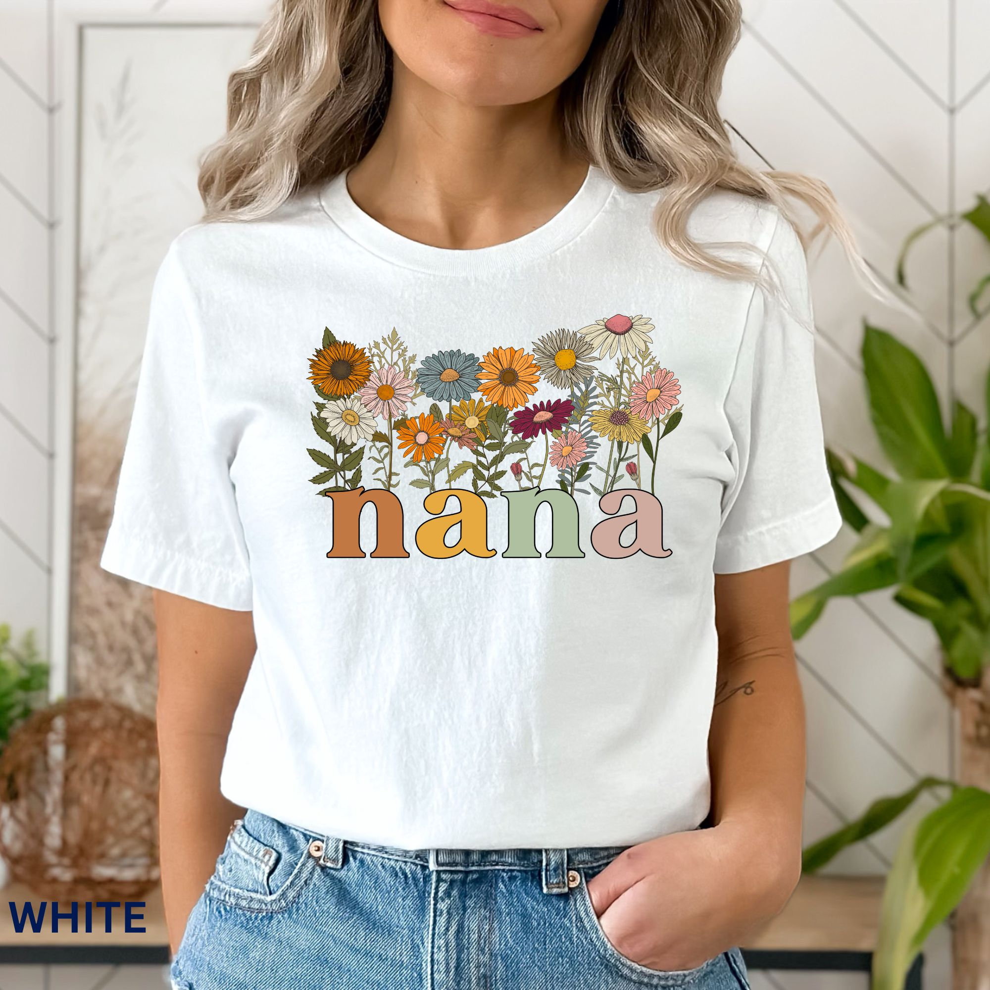 Shirts for Nana Personalized Nana to Be Shirt Nana Wildflower Tshirt for Grandma Floral T Shirt ...