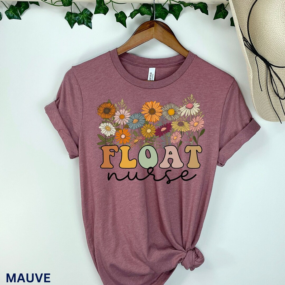 Float Nurse Gifts for Women Wildflower Nursing Shirts for Her RN BSN ...