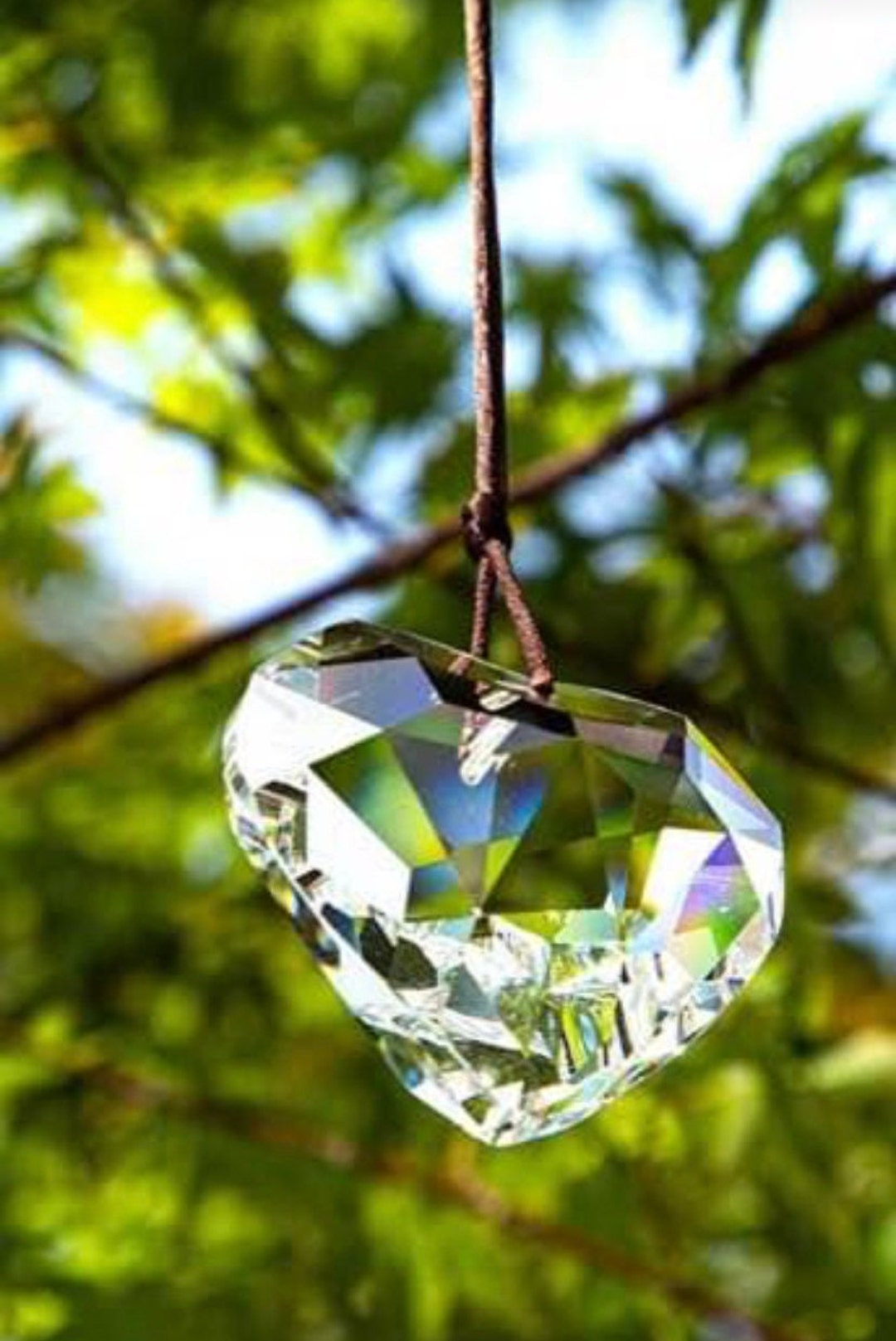 Heart Shaped Crystal Prisms, Sun Catcher, Rainbow Makers ( 2 Pieces ...