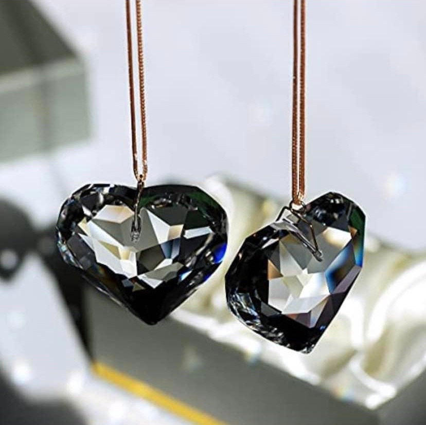 Heart Shaped Crystal Prisms, Sun Catcher, Rainbow Makers ( 2 Pieces ...