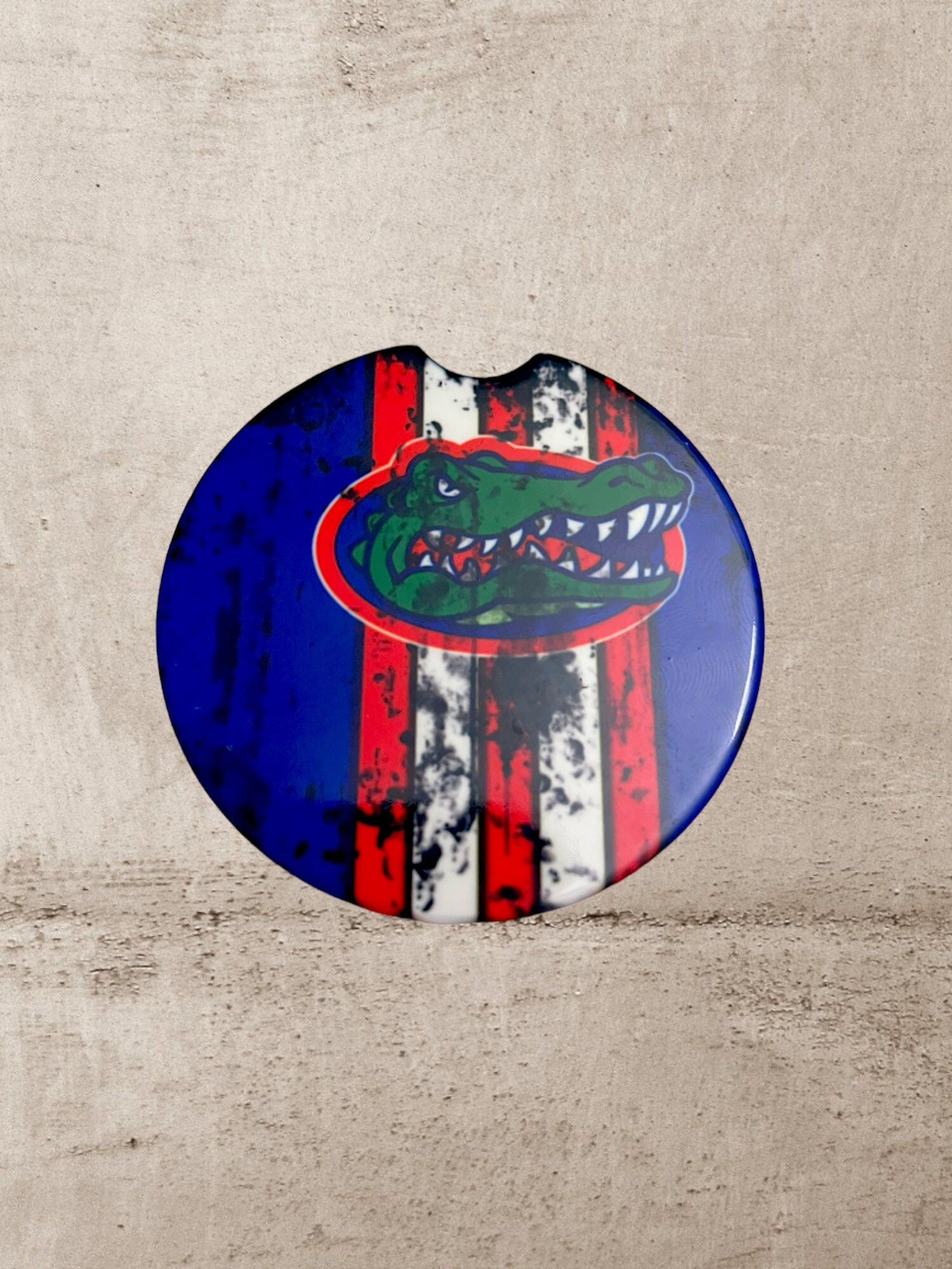 2 Ceramic Car Coasters With University of Florida Gator School Colors ...