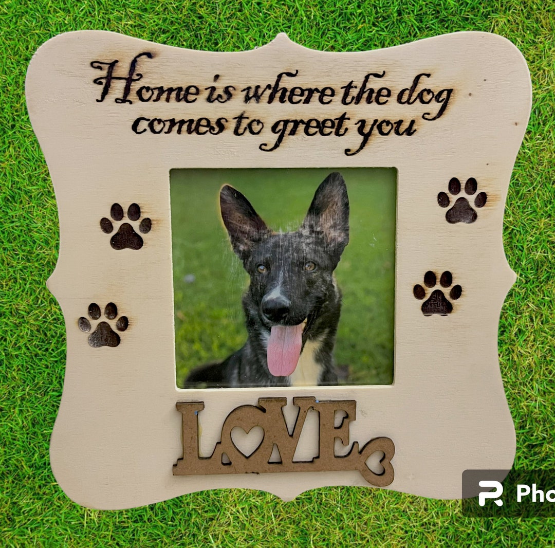 Pet Picture Frame Custom Picture Frame Dog Frame Wood Engraved Great ...