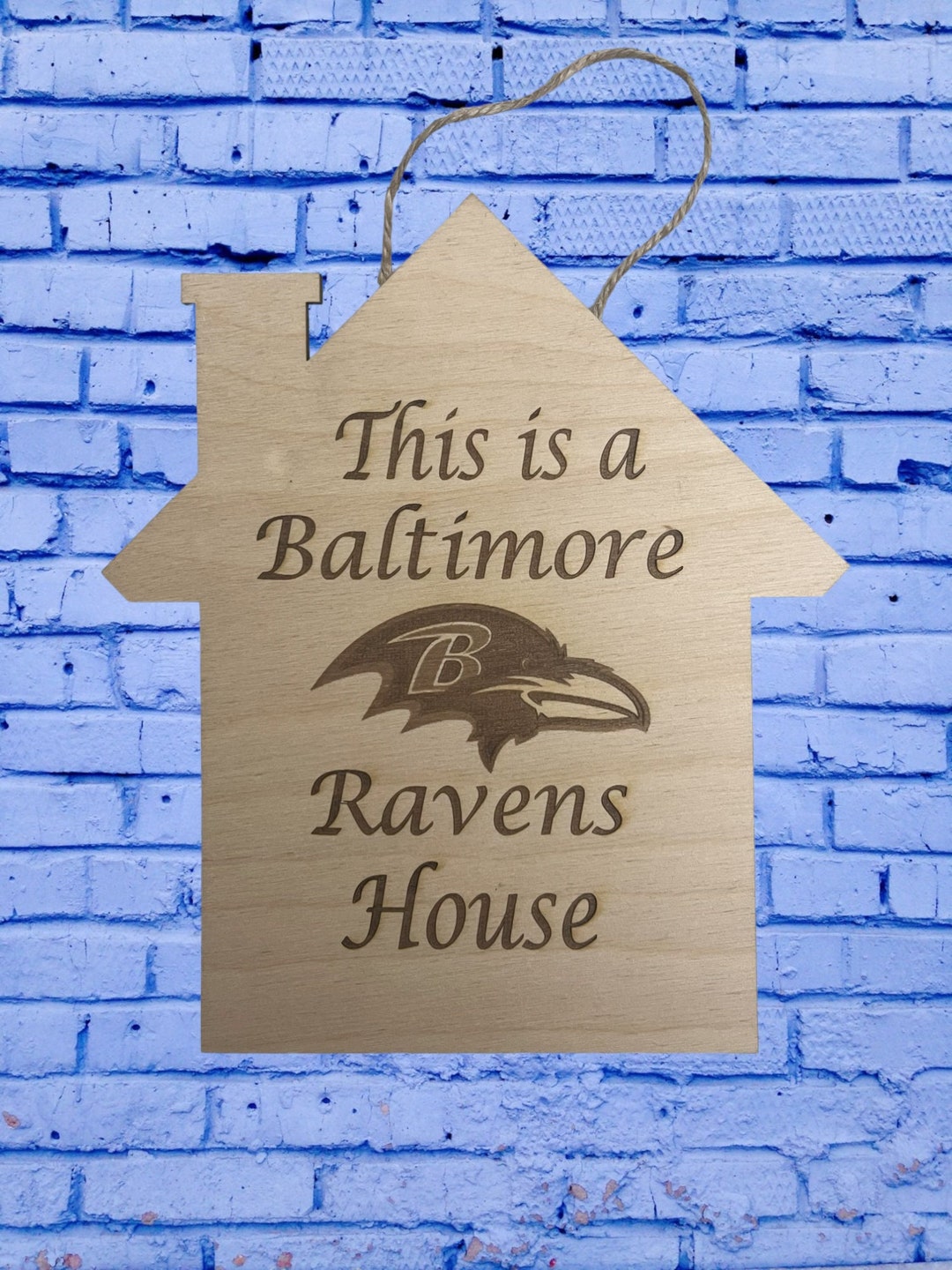 Baltimore Ravens Engraved Wooden House - Etsy
