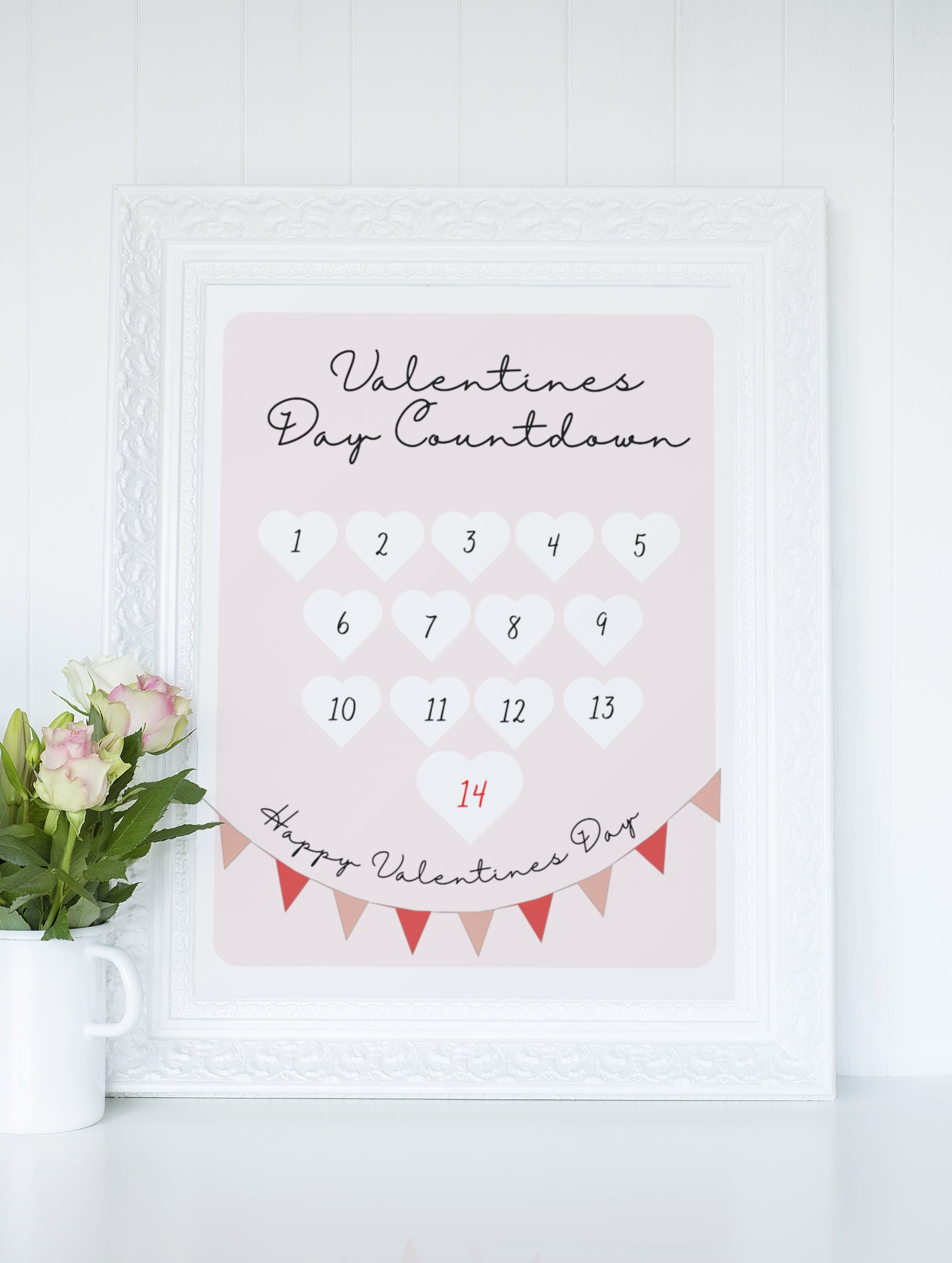Valentines Day Countdown Calendar Activity Downloadable and Printable ...