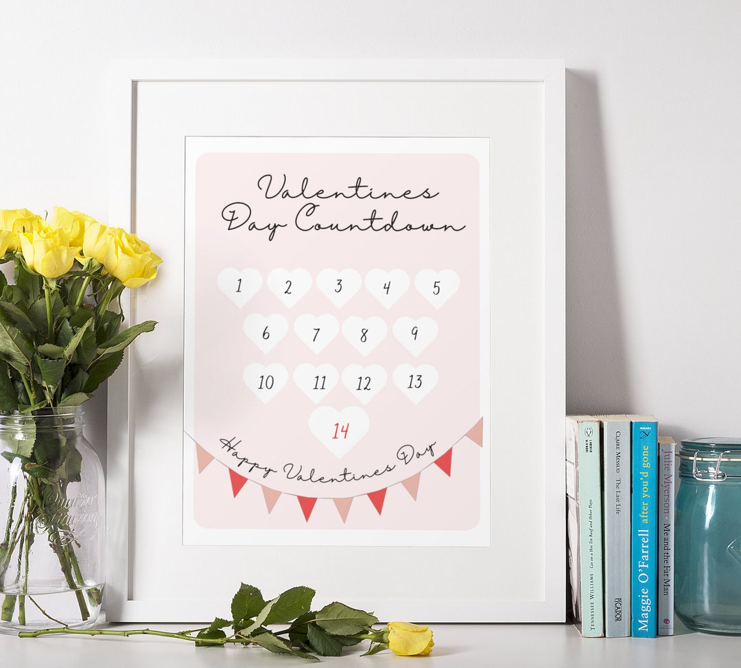 Valentines Day Countdown Calendar Activity Downloadable and Printable ...